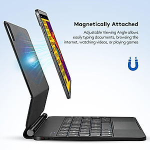 Magic-Style Keyboard Case for iPad Air 11 inch 2024 (M2), iPad Pro 11'' 2022 (4th/3rd/2nd/1st), iPad Air 5th & 4th Case with Keyboard, Wireless Bluetooth Magnetic Keyboard with Trackpad, Backlit