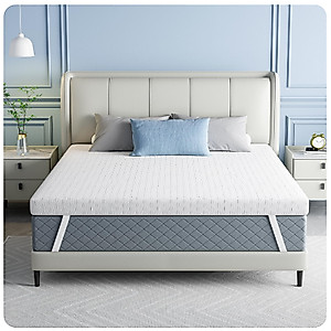 3 Inch Twin XL Mattress Topper, 3-Zone Firm Supportive Foam for Back Pain, Cooling Gel Memory Foam Bed Topper with Non-Slip Bottom, Removable Soft Cover, CertiPUR-US and Oeko-TEX Certified