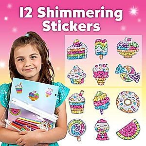 Creativity for Kids Big Gem Diamond Painting Kit: Sweets Stickers and Suncatchers - Diamond Art for Kids, DIY Stickers and Suncatcher Kit for Girls Ages 6-8+