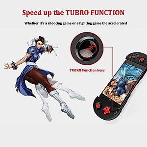 Ipega PG-9087S Wireless Game Controller, Retractable Telescopic PUBG Mobile Controller Joystick Gamepad for Android/iOS Smartphones/Tablets/Smart TV