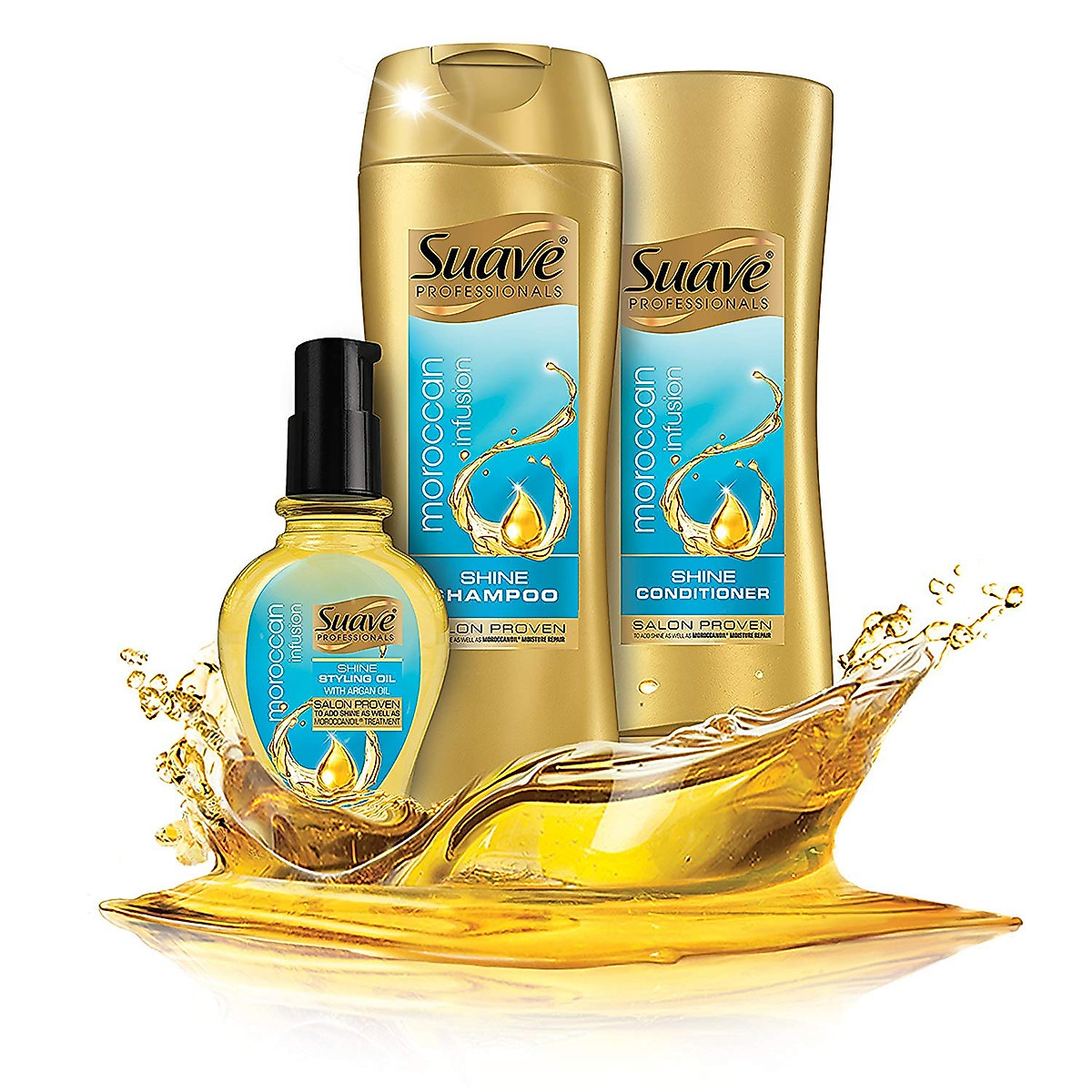 Suave Professionals Shine Conditioner, Moroccan Infusion, 28 Fl Oz (Pack of 4)