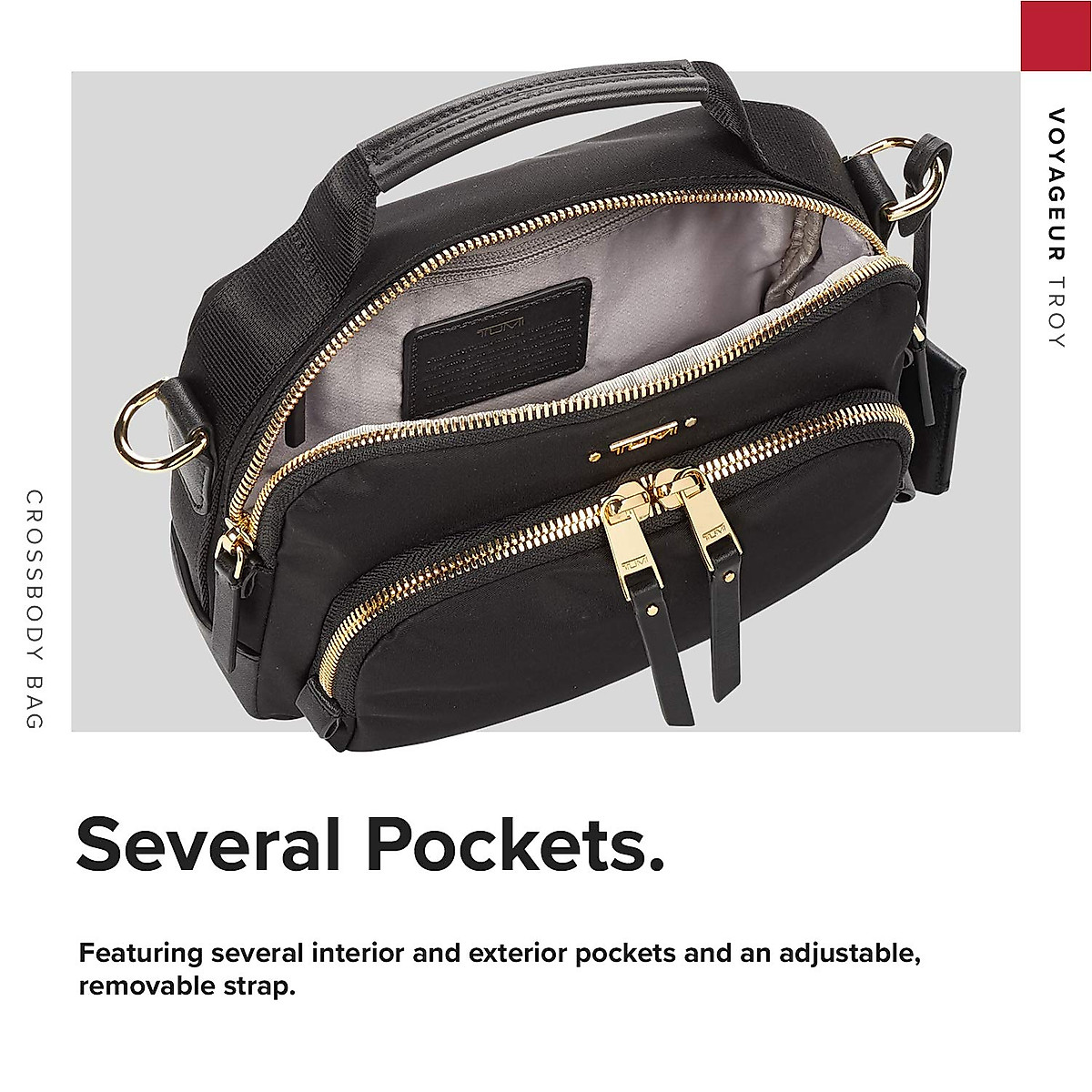 TUMI - Voyageur Troy Crossbody Bag - Over Shoulder Satchel for Women - Black