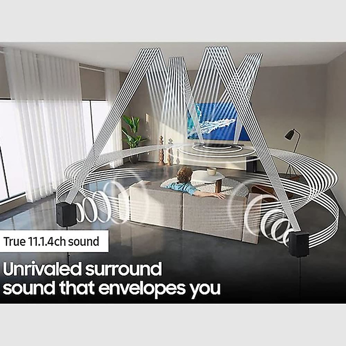 SAMSUNG HW-Q990B/ZA 11.1.4ch Soundbar with Wireless Dolby Atmos/DTS:X and Rear Speakers 2022 Bundle with 2 YR CPS Enhanced Protection Pack