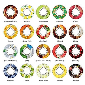 hixswnu 4pcs Compatible with Air Up Water Bottle Pods, Fruit Fragrance Rings,Water Cup Scented Pods for Outdoor Sports,006