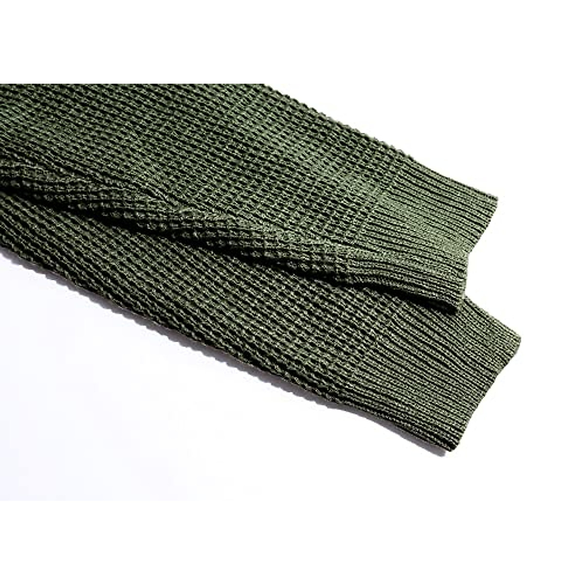 yoeasy Men Stand Collar Chunky Button Down Cardigan Sweater Long Sleeve Slim Fit Ribbed Knitted Sweater with Pocket (Medium, Army Green)