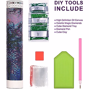 GemZono Diamond Painting Kits for Adults&Kids DIY 5D Diamond Art Paint with Round Diamonds Art Painting Kit for Home Wall Decor Gifts(40x50cm)