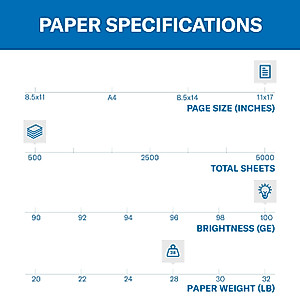 Hammermill Printer Paper, Premium Color 28 lb Copy Paper, 11 x 17 - 1 Ream (500 Sheets) - 100 Bright, Made in the USA, 102541R