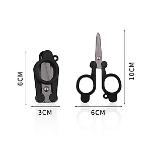 YAFIYGI 3PCS Travel Scissors TSA Approved Folding Portable Mini Travel Trip Stainless Steel Blades Plastic Handles Compact Foldable Small Carry On Pocket Size for Backpack Crafting Scissors Home