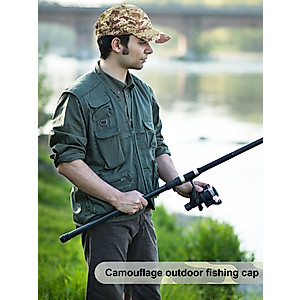 Geyoga 4 Pieces Men Camouflage Baseball Cap Army Military Camo Hat Camouflage Outdoor Sports Cap Camo Tactical Cap Hunting Fishing Hat for Men Women