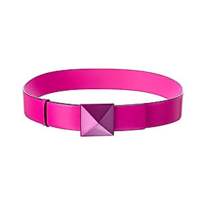Valentino Roman One Stud 40Mm Leather Belt, 75, Pink