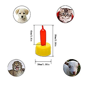 10 PCS Pritchard Nipples Small Animal Milk Drink Nipple Soft Rubber Pacifier for Feeding Sheep Goat Lamb Pup Dog Kids