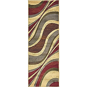 Unique Loom Barista Collection Area Rug - Ngada (2' 2" x 6' 1" Runner, Beige/ Red)