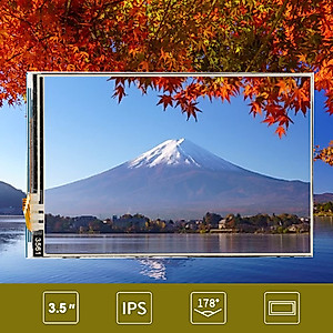 fo sa Monitor Display Raspberry Pi 3.5 Inch 480x320 TFT LCD Touch Screen Display Resistor for Raspberry Pi with Stylus Pen, Size 85.42 x 55.60 mm