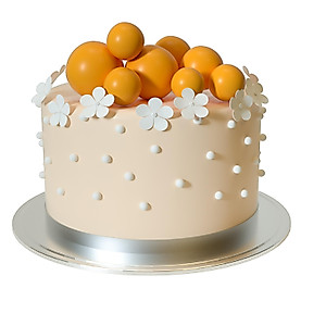 ASTARON 20 Pcs Ball Cake Topper Decorations Mini Balloons Cake Topper Sticks Orange Balls Cake Picks Cake Topper Balls Cake Decorations for Wedding Birthday Cake Decorations