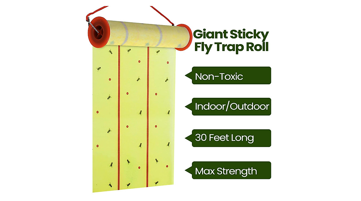 Effective Fly Traps - 10 Rolls Non-Toxic Sticky Strips