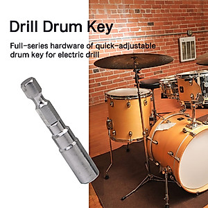 Sevender 1 Pack Head Replacement Drill Drum Key for Super-fast Tuning Silver