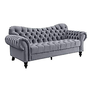 Lexicon Cruz Living Room Sofa, Dark Gray