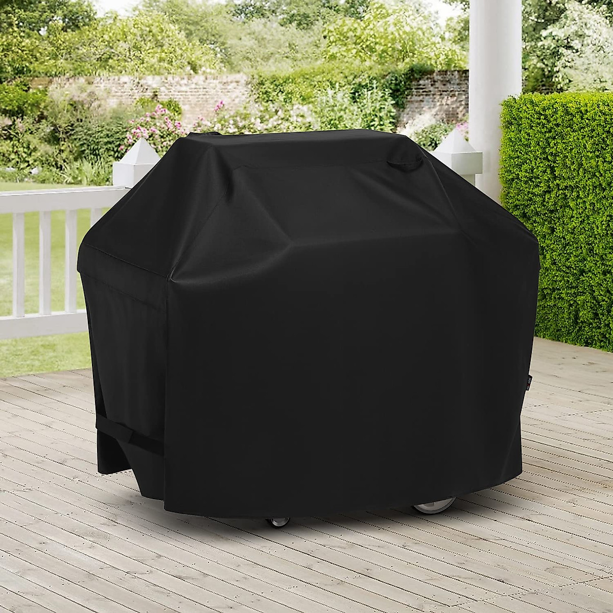 Unicook Grill Cover 55 Inch, 3-4 Burner BBQ Cover, Waterproof Vinyl Shell with Polyester Lining, No Water Leaking, No Sticking, Anti-UV, Compatible with Weber, Nexgrill, Char-Broil Grills and More