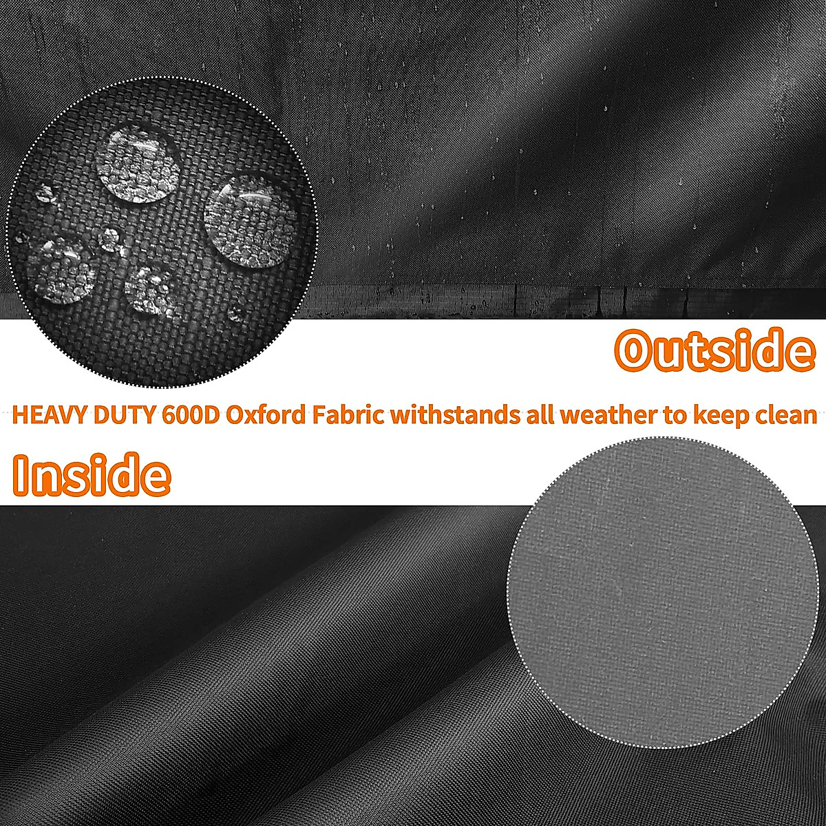 Fire Pit Cover Waterproof Deck Box Covers - Heavy Duty 600D Fire Table Cover Rectangle Patio Outdoor Furniture Cover 44×28 inch, Black