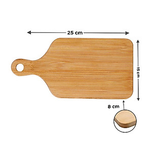 Principal Products Organic and Environmental Bamboo Quick Cutting Board, 0.8 Cm thickness, With Handle, Serving Tray