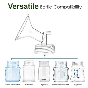2X 21 mm Maymom Wide Neck Pump Parts for Spectra S1/S2 Pumps; Incl Wide Mouth Flanges; Not Original Spectra Flange; Replaces Spectra Shield (21 mm Small Spectra Flange)