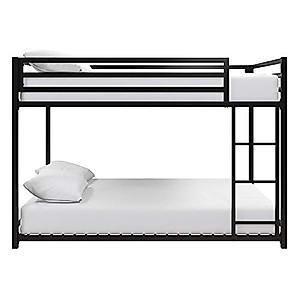 DHP Miles Metal Bunk Bed, Black, Full over Full