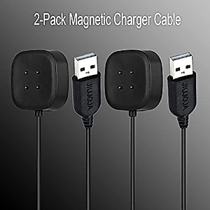 2Pack Compatible with Fitbit Versa 3 4 /Sense 1 2 Charger, （Not for Versa/Versa 1/Versa 2） Replacement Charging Cradle Dock Stand Cable for Smart Watch Versa 4