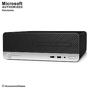 HP ProDesk 400 G5 SFF High Performance Business Desktop Computer, Intel Six Core i5-8500 up to 4.1GHz, 16G DDR4, 256G SSD, WiFi, BT, 4K Support, DP, VGA, Windows 10 Pro 64 En/Sp/Fr(Renewed)