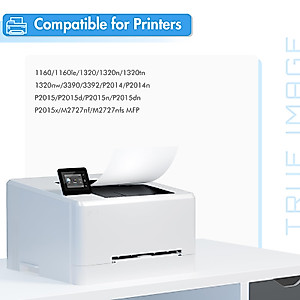 TRUE IMAGE Compatible Toner Cartridge Replacement for HP 49A Q5949A 53A Q7553A 49X Q5949X Used with 1320 1320n 3390 1160 1320tn 1320nw 3392 P2015 P2015dn Printer Ink (Black, 2-Pack)