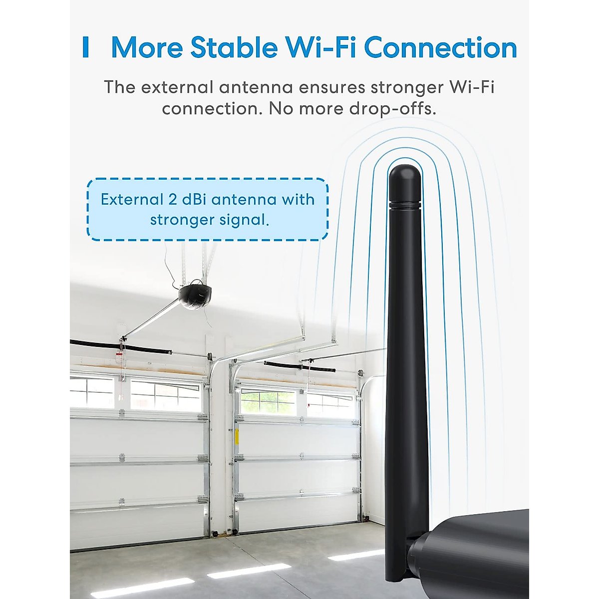 meross Smart Garage Door Opener Remote with External Antenna, Up to 3 Single Doors, APP Control, Compatible with Amazon Alexa, Google Assistant, SmartThings
