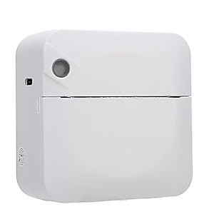 PUSOKEI Small Pocket Printer, Thermal Printer Inkless Portable Stylish for Android for Students Wrong Questions (White)