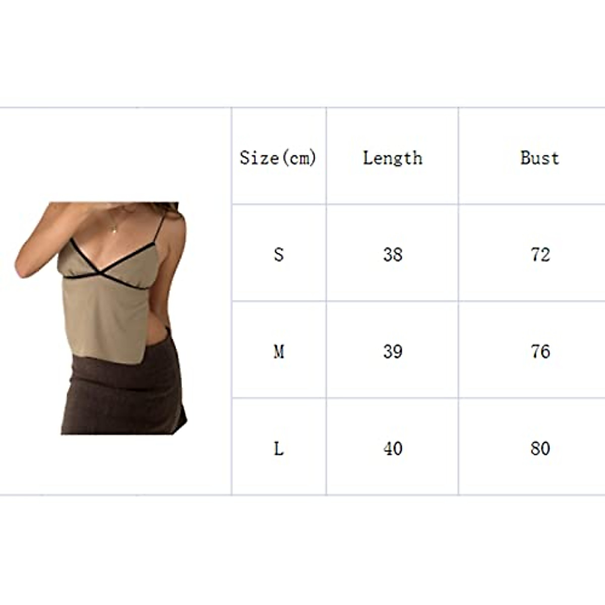 FSCONAGE Women Y2K Spaghetti Straps Backless Tank Top Sexy V Neck Tie Up Camisole Crop Top Summer Mini Vest E-Girl Streetwear A White