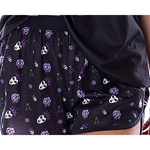 Disney Villains Women's Evil Queen Not Impressed Tank Top and Shorts Loungewear Pajama Set (2X-Large) Black