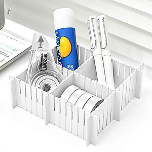 DOBMIT 40PCS Large DIY Drawer Dividers 18.5”x3.54”, Deep Plastic Grid Drawer Storage Organizer for Home Closet Stationary Socks Underwear Scarves Organizer