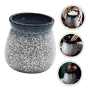 Trjgtas 1pc Utensils Cutter Cylinder Spoons Flatware Bucket Home Creative Caddy Utensil Baking Kitchenware Container Kitchen Vitange Practical Ceramic Dishwasher Household Fork for Tool