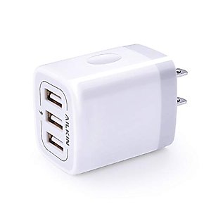 USB Charger Cube, Wall Charger Plug, AILKIN 3.1A 3-Muti Port USB Adapter Power Plug Charging Station Box Base for iPhone 14 13 12 Pro Max Mini SE 11 Pro Max/X/8/7/6S, Samsung Phones USB Charging Block