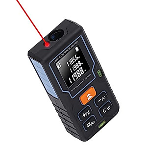 Laser Measurement Tool 196ft/60m Laser Tape Measure Laser Distance Measure Laser Measuring Tape Laser Distance Meter Laser Measuring Device Range Finder Digital Tape Measure with Laser