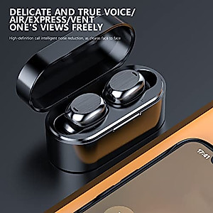 Wireless Earbuds, Mini Blue-tooth Earbuds Headphones Stereo Earphones Touch Control, in-Ear Headphones Sports Music Earbuds Built-in Mic/Noise Cancelling/Premium Deep Bass/Long Distance Connection (A)