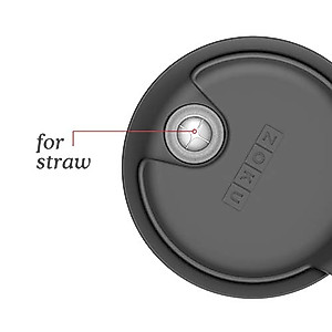 Zoku 12oz Powder Coated Tumbler, White | Premium Stainless Steel and Vacuum Insulated | Special Rotating Lid Designed for Sipping and Straw Use