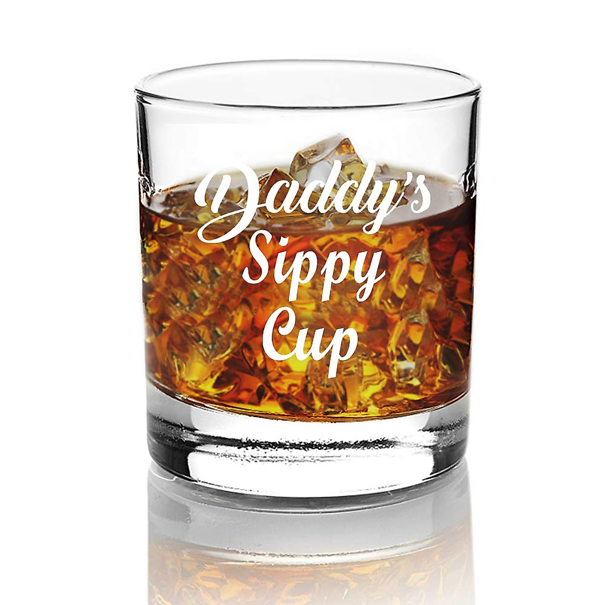 Perfectinsoy Daddy's Sippy Cup Whiskey Glass, Birthday Gift for for Dad, New Dad,Grandpa, Husband, Colleague, Funny Birthday Gift for Dad From Daughter Son Wife