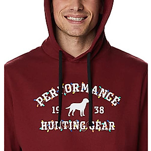 Columbia Men's PHG University Hoodie, Red Jasper/White Holiday, Large