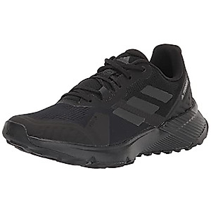 adidas mens Terrex Soulstride Trail Running Shoe, Black/Carbon/Grey, 12 US