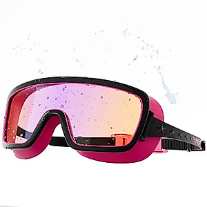 Angel season Swim Goggles Adult UV Anti Fog Waterproof Swimming Goggles Eyewear Men Women Pool Water Sports Adjustable, Pink