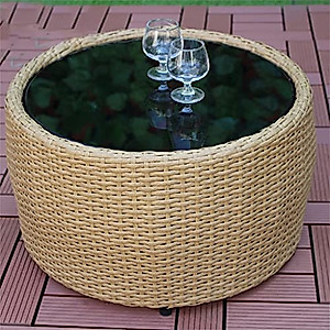 QUUL Outdoor Rattan Chair Three Piece Combination Home Balcony Leisure Sofa Rattan Chair