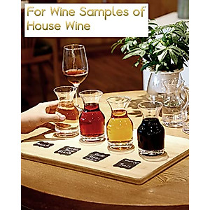 NUTRIUPS Mini Carafe Mini Individual Wine Carafe Single Serving Glass Wine Carafes Set Glass Mini Carafe Decanters Small Individual Wine Decanter (Set of 6 8.5oz)