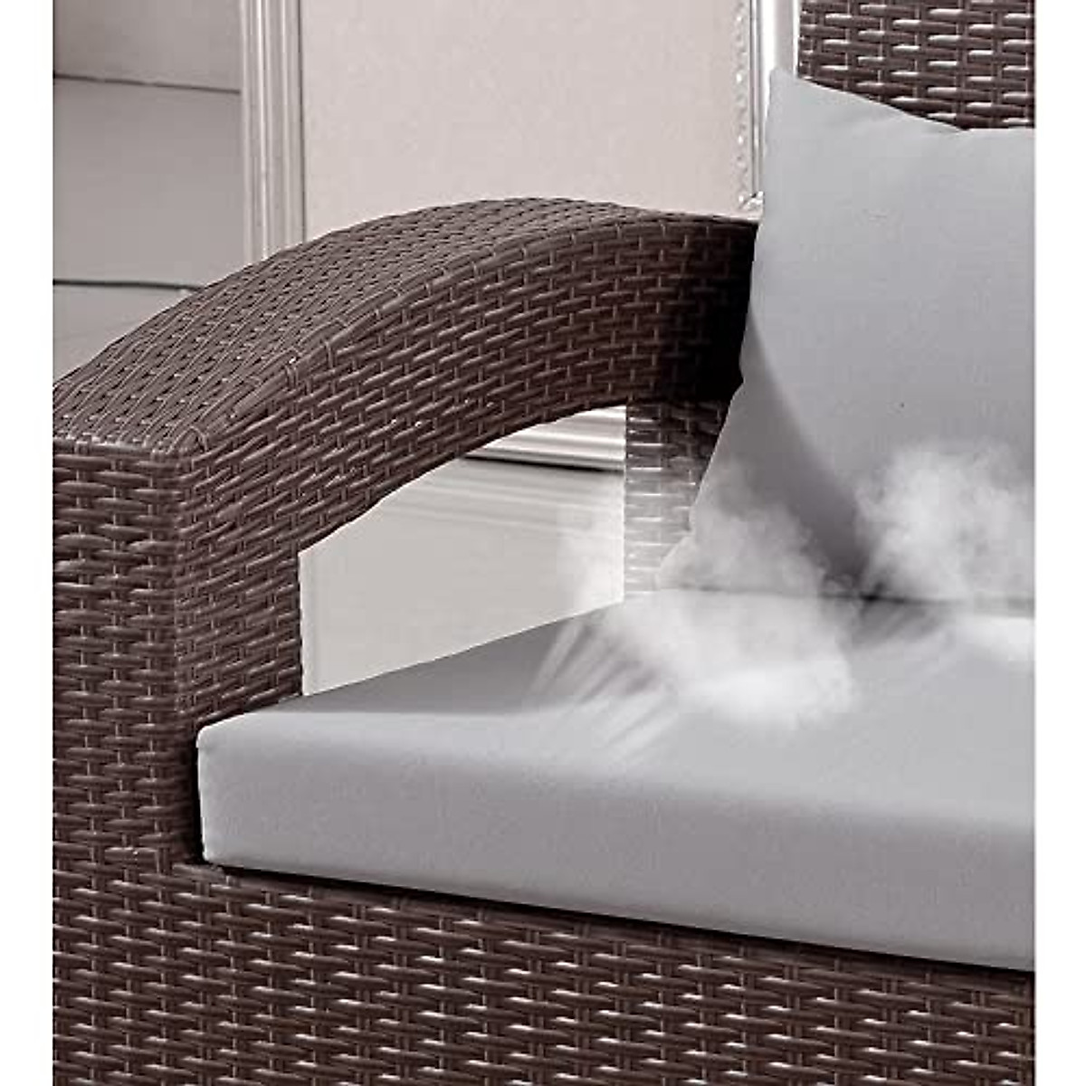 TECOSARA Patio Chair Cushion 18.5x16x3, Water Resistant Outdoor Loveseat Cushion Set of 2, Memory Foam Chair Cushions Outdoor Chair Cushion, Seat Cushions with Ties for Patio Furniture