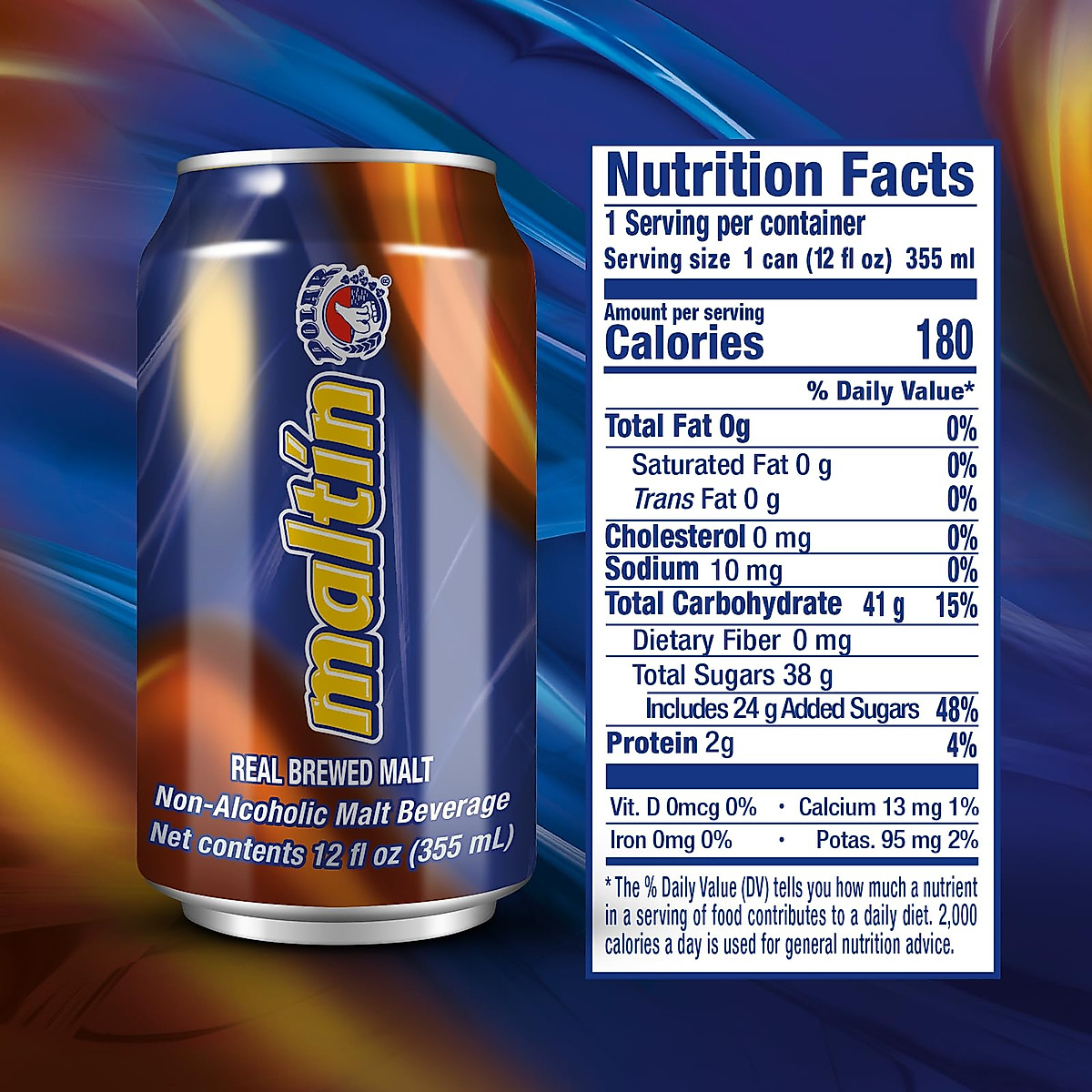 Maltin Polar Non-Alcoholic Malt Beverage – Natural Cane Sugar Drink (6-Pack)