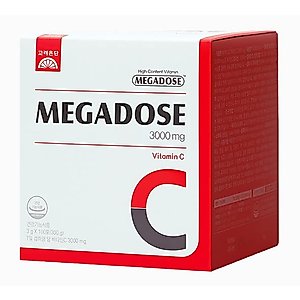Megadose Vitamin C Powder 3000mg. 100 Count Single Serve Sticks. Pure High-Potency Immune Support No Additives No Artificial Ingredients. Fast Absorption, Antioxidant, Anti-Inflammatory, Non-GMO