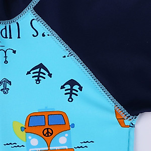 HUAANIUE Baby/Toddler Boy One-Piece Swimsuit UPF 50+ Long Sleeve Swimwear
