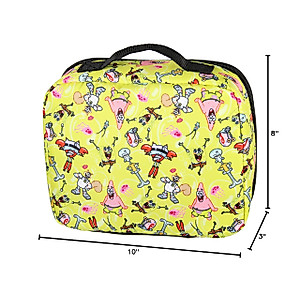 Nickelodeon SpongeBob SquarePants Characters Patrick Star Sandy Cheeks Mr. Krabs Squidward 2 Pc Lunch Box Backpack Bag Set